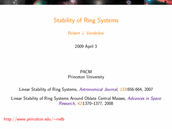 (PDF) Stability of Ring Systems