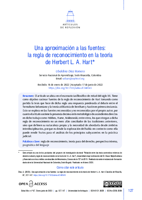 (PDF) Una aproximación a las fuentes: la regla de reconocimiento en la ...