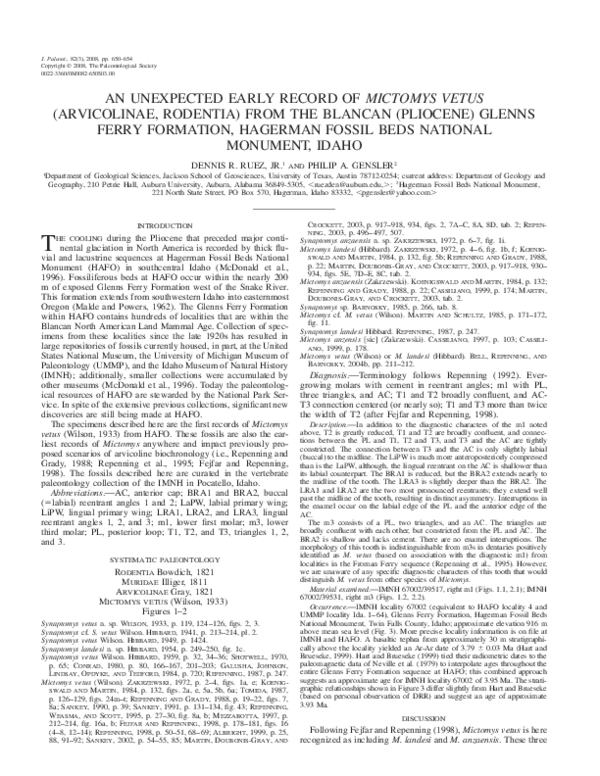 (PDF) The first Eocene rodents from the Pacific Northwest, USA | Joshua ...