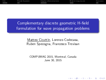 (PDF) Complementary discrete geometric h-field formulation for wave ...