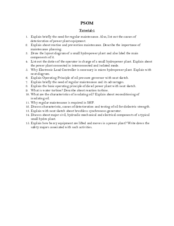 (PDF) PSOM Assignment 1 | Satesh Pandit - Academia.edu