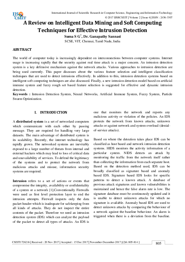 (PDF) A Review on Intelligent Data Mining and Soft Computing Techniques for Effective Intrusion ...