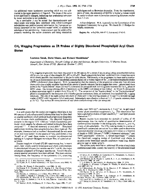 (PDF) Methylene wagging progressions as IR probes of slightly ...