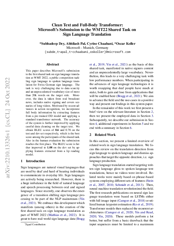 (PDF) Clean Text and Full-Body Transformer: Microsoft's Submission to ...