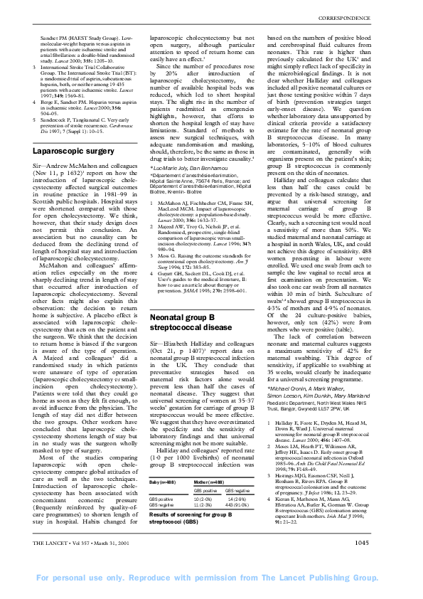 (PDF) Laparoscopic surgery