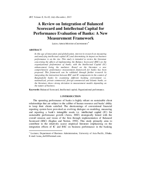(PDF) A Review on Integration of Balanced Scorecard and Intellectual Capital for Performance ...