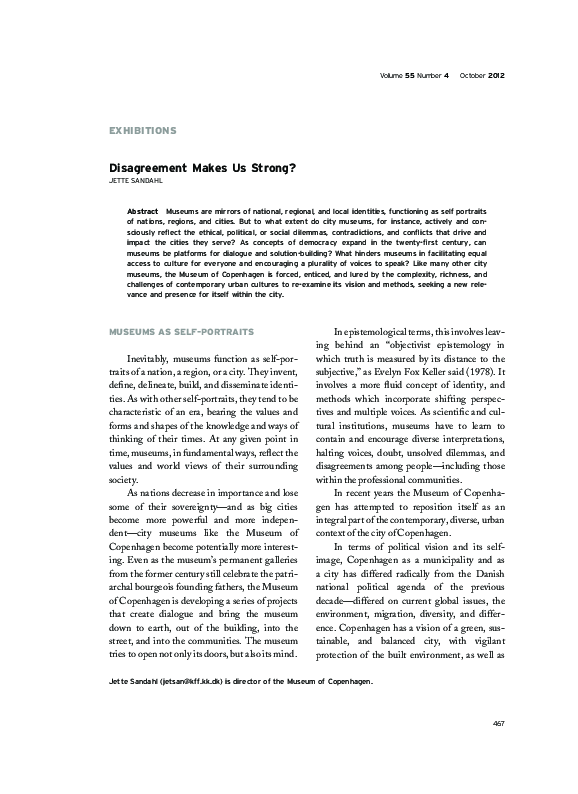 (PDF) Disagreement Makes Us Strong?