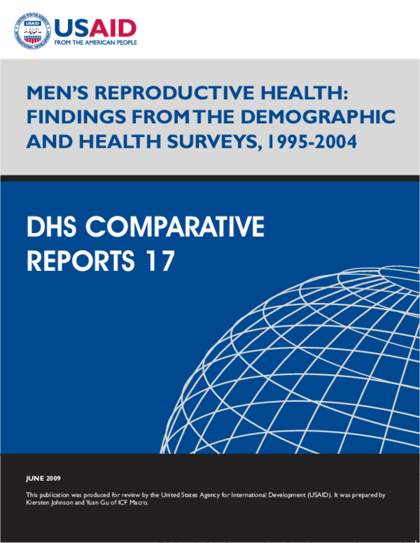 (PDF) Men's reproductive health: findings from the demographic and ...