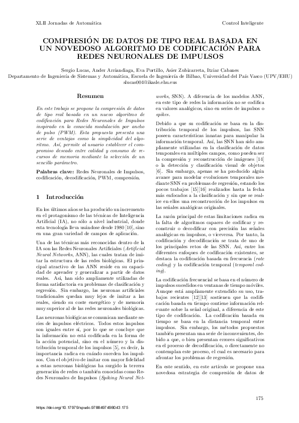 (PDF) Compresión de datos de tipo real basada en un novedoso algoritmo de codificación para ...