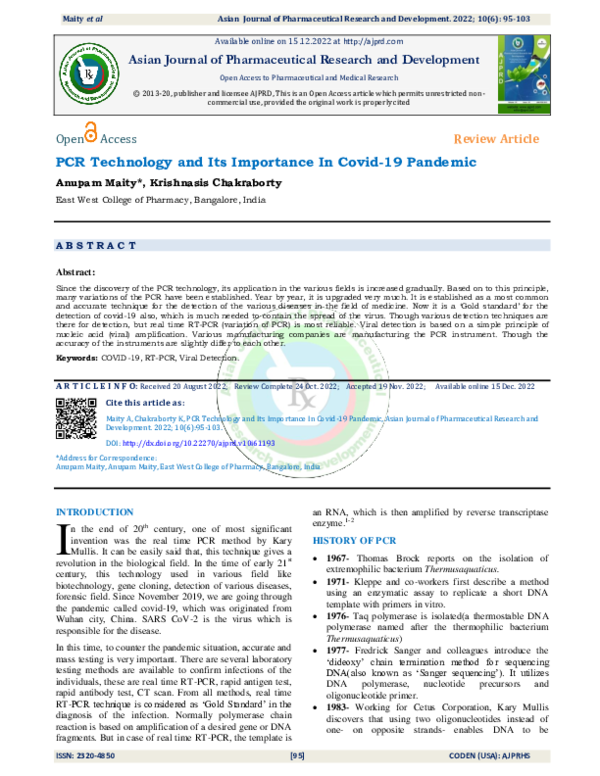 (PDF) Asian Journal of Pharmaceutical Research and Development