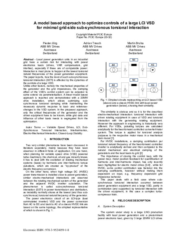 (PDF) A model based approach to optimize controls of a large LCI VSD ...