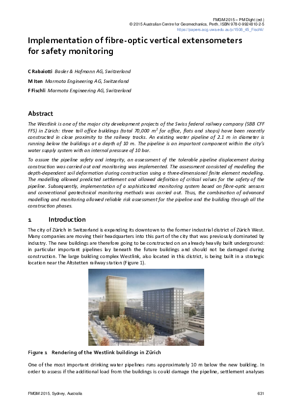 (PDF) Implementation of fibre-optic vertical extensometers for safety ...