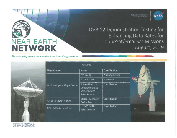 (PDF) DVB-S2 Demonstration Testing for Enhancing Data Rates for CubeSat ...
