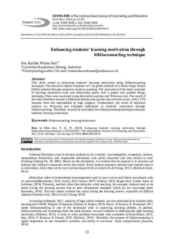 (PDF) Enhancing Students’ Learning Motivation Through Learning Analytics Approach in Online ...