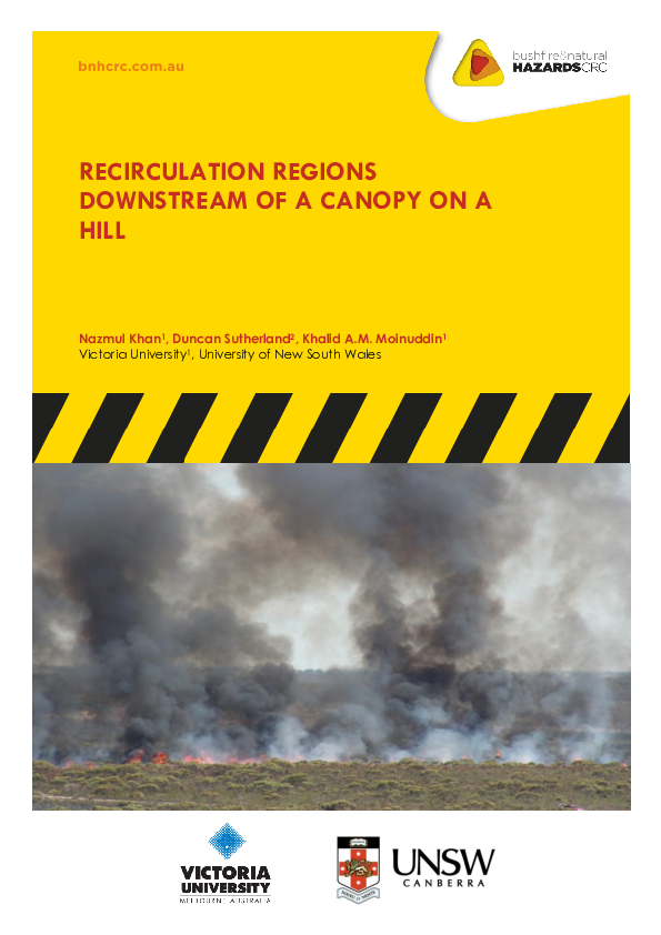 (PDF) Recirculation regions downstream of a canopy hill