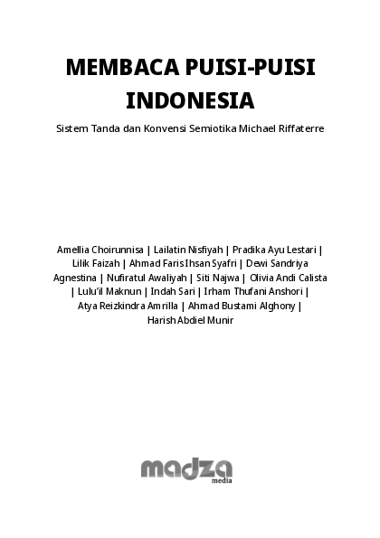 (PDF) Membaca Puisi-puisi Indonesia: Sistem Tanda dan Konvensi ...