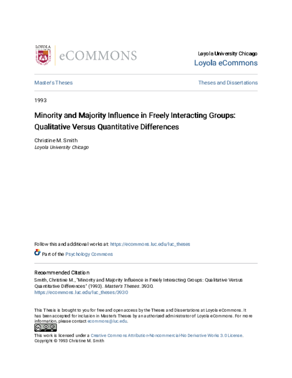 (PDF) Minority and majority influence in freely interacting groups ...
