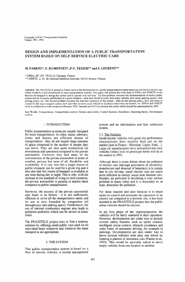 (PDF) Design and Implementation of the Public Transportation Information Service Systems