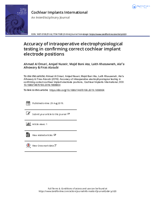 (PDF) Accuracy of intraoperative electrophysiological testing in ...