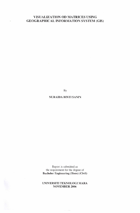 (PDF) Visualization OD matrices using Geographical Information System (GIS) / Nuraida Sanin ...