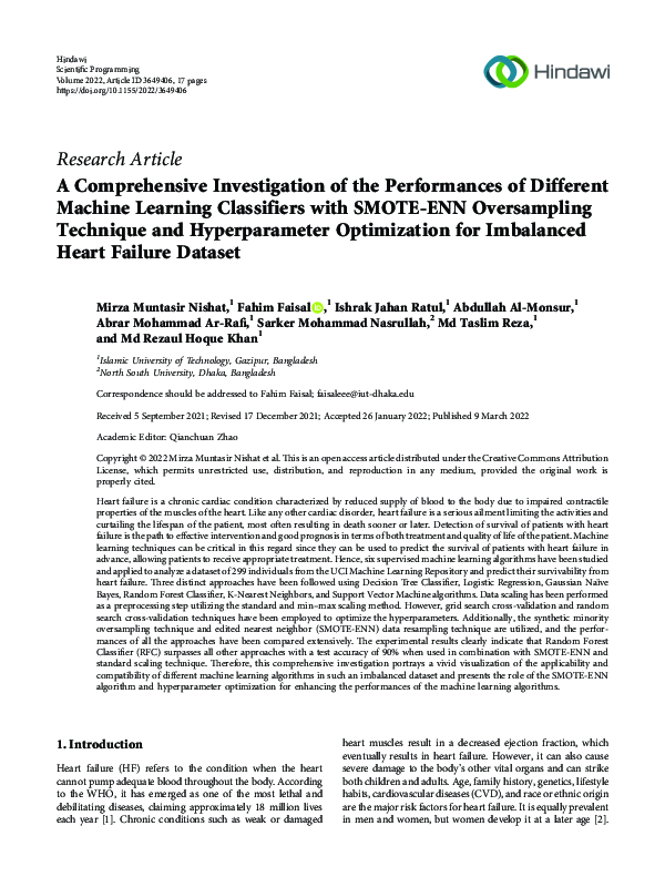 Pdf A Comprehensive Investigation Of The Performances Of Different Machine Learning