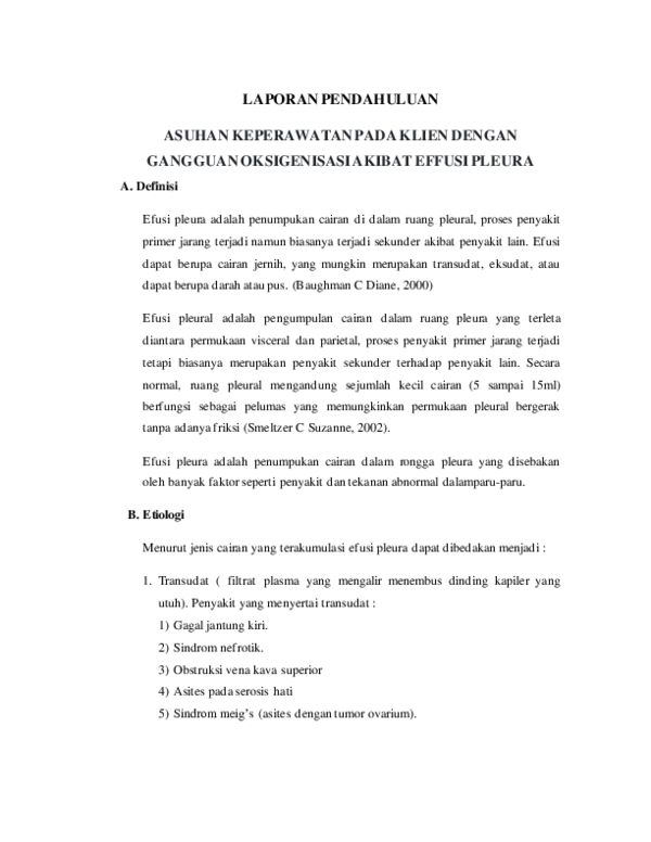 (PDF) LAPORAN PENDAHULUAN ASUHAN KEPERAWATAN PADA KLIEN DENGAN GANGGUAN OKSIGENISASI AKIBAT ...