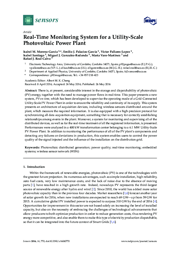 (PDF) Real-Time Monitoring System for a Utility-Scale Photovoltaic ...