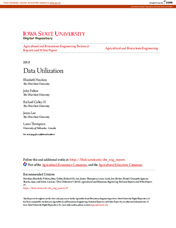(PDF) Data Utilization