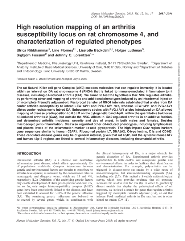 (PDF) Chromosome 4, and