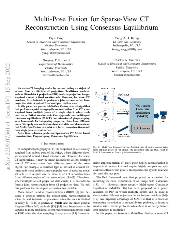 (PDF) Multi-Pose Fusion for Sparse-View CT Reconstruction Using ...