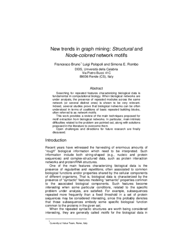 (PDF) New Trends in Graph Mining