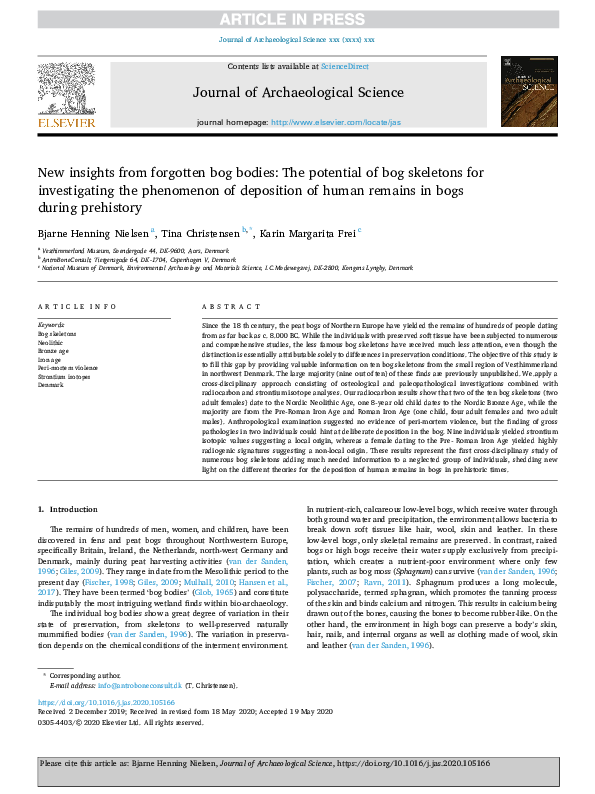 (PDF) New insights from forgotten bog bodies: The potential of bog ...