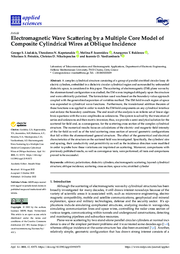 (PDF) Electromagnetic Wave Scattering by a Multiple Core Model of Composite Cylindrical Wires at ...