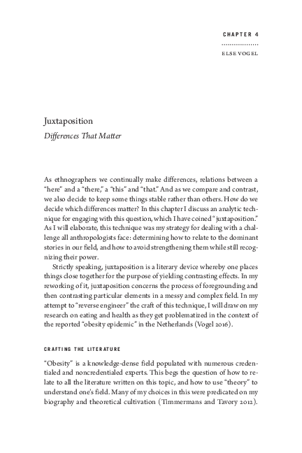 (PDF) 4. Juxtaposition: Differences That Matter