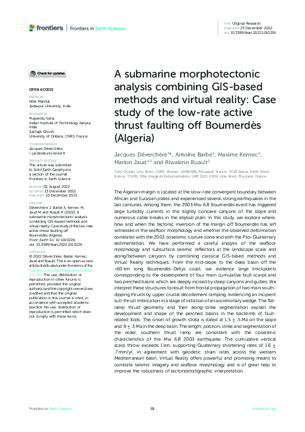 (PDF) A submarine morphotectonic analysis combining GIS-based methods ...