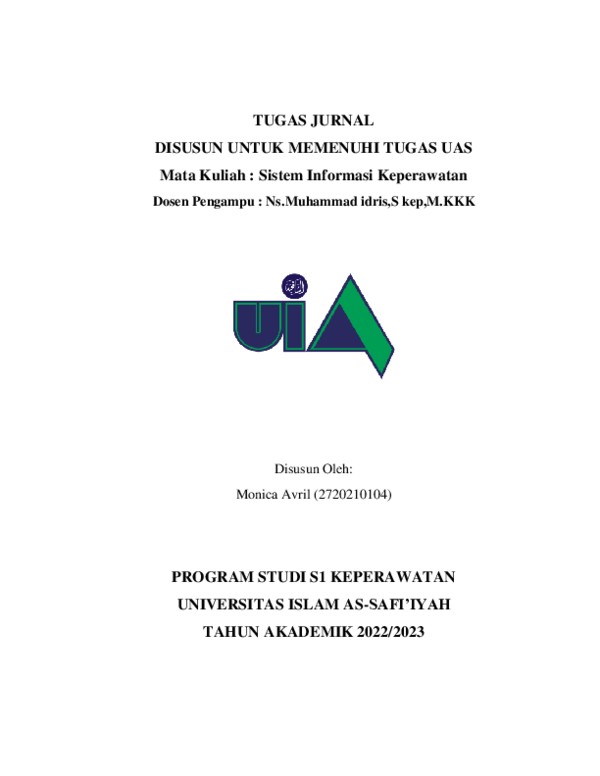 (PDF) Jurnal UAS PAK IDRIS mendely