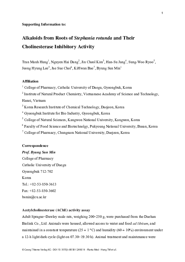 (PDF) Alkaloids from Roots of Stephania rotunda and Their ...