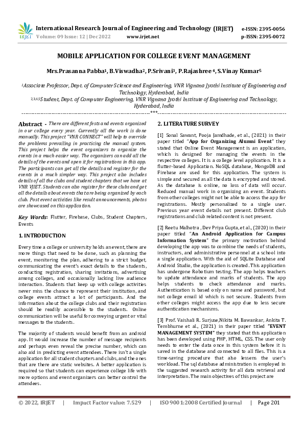 (PDF) MOBILE APPLICATION FOR COLLEGE EVENT MANAGEMENT