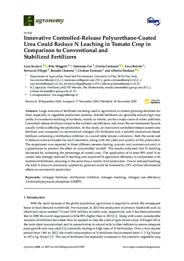 (PDF) Innovative Controlled-Release Polyurethane-Coated Urea Could ...
