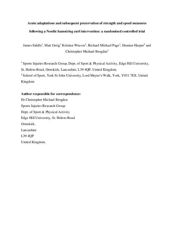 (PDF) Acute adaptations and subsequent preservation of strength and ...