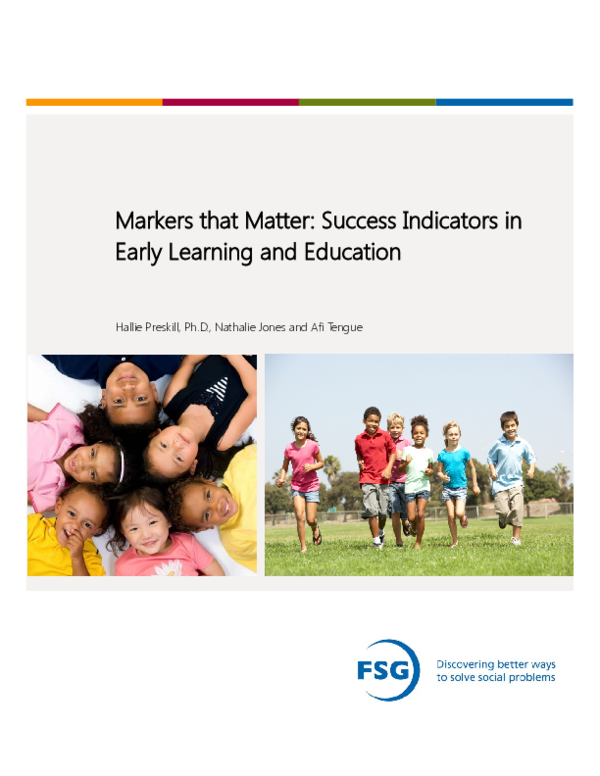 (PDF) Markers that Matter: Success Indicators in Early Learning and ...