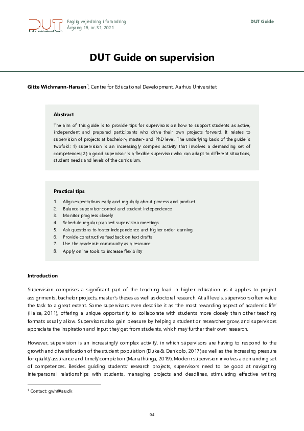 (PDF) DUT Guide on Supervision