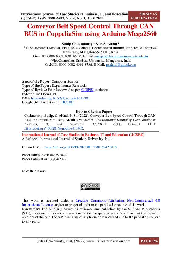 (PDF) Conveyor Belt Speed Control Through CAN BUS in CoppeliaSim using ...