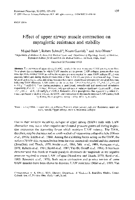 (PDF) Effect of upper airway muscle contraction on supraglottic ...