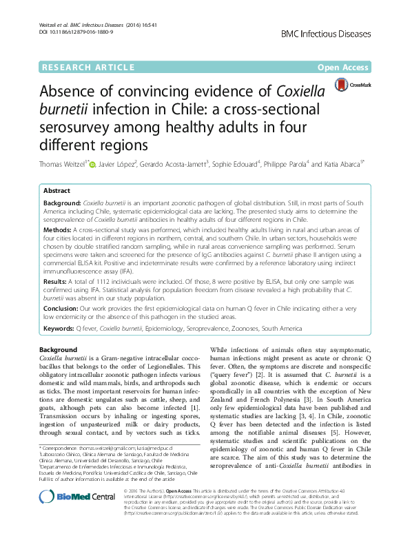 (PDF) Absence of convincing evidence of Coxiella burnetii infection in ...
