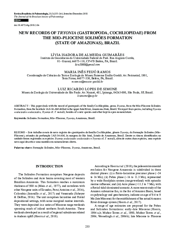 (PDF) New records of Tryonia (Gastropoda, Cochliopidae) from the Mio ...