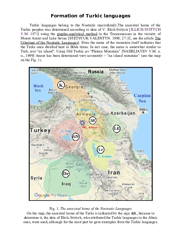 (DOC) Formation of Turkic languages