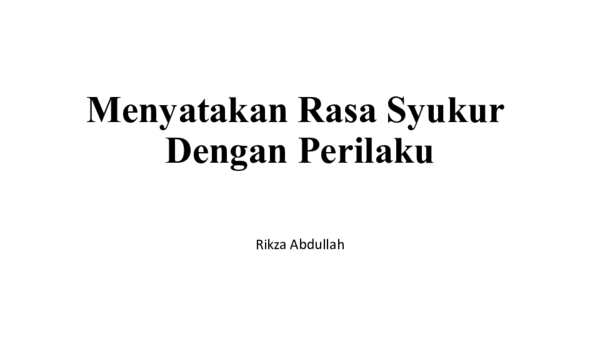 (PPT) Syukur Perilaku
