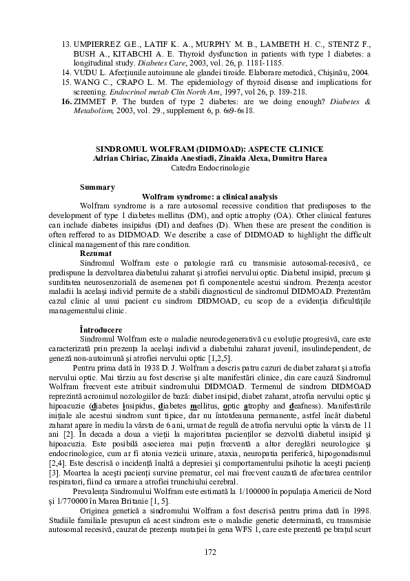 (PDF) Wolfram syndrome: a clinical analysis