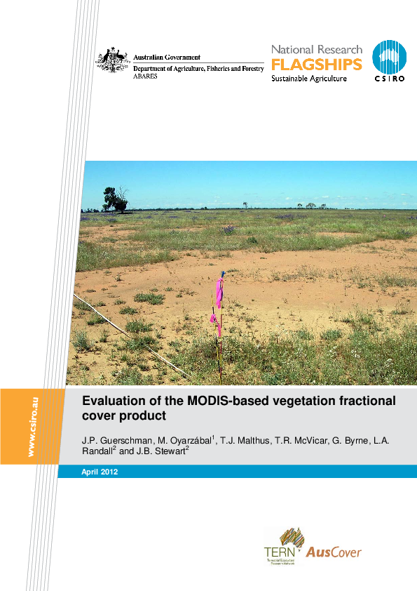 (PDF) Evaluation of the MODIS-based vegetation fractional cover product